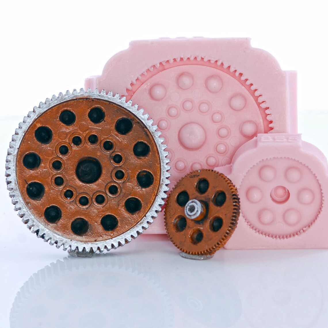 Silicone Molds Steam Punk Gear Molds Set of Two Large Gears | Etsy