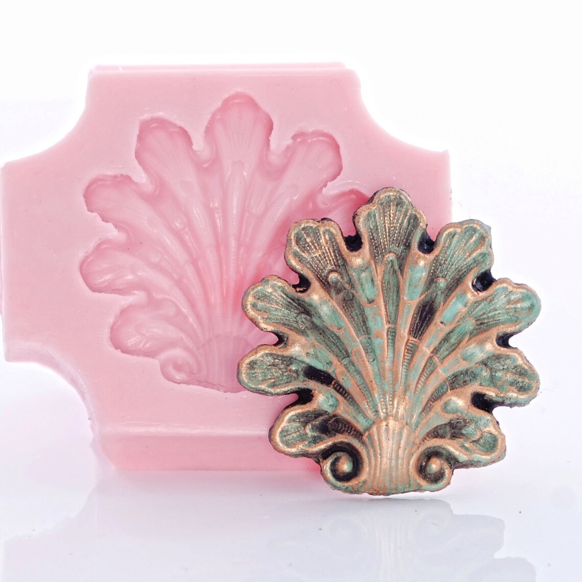 Medallion Shell Silicone Mold Cake Decorating Mold Food Safe Fondant ...
