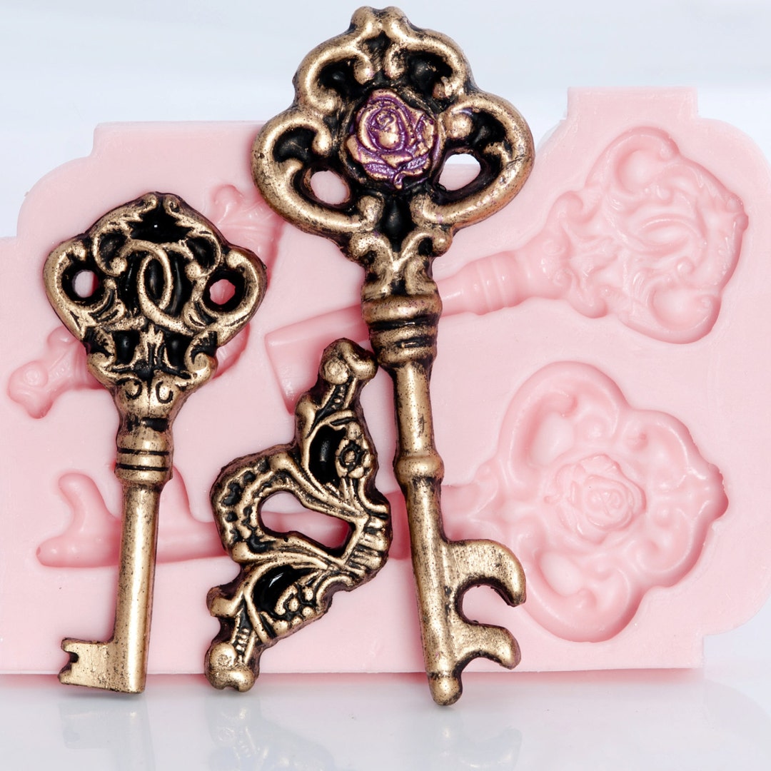 Mold Skeleton Key, Flexible Silicone Mould of Vintage Skeleton Keys ...