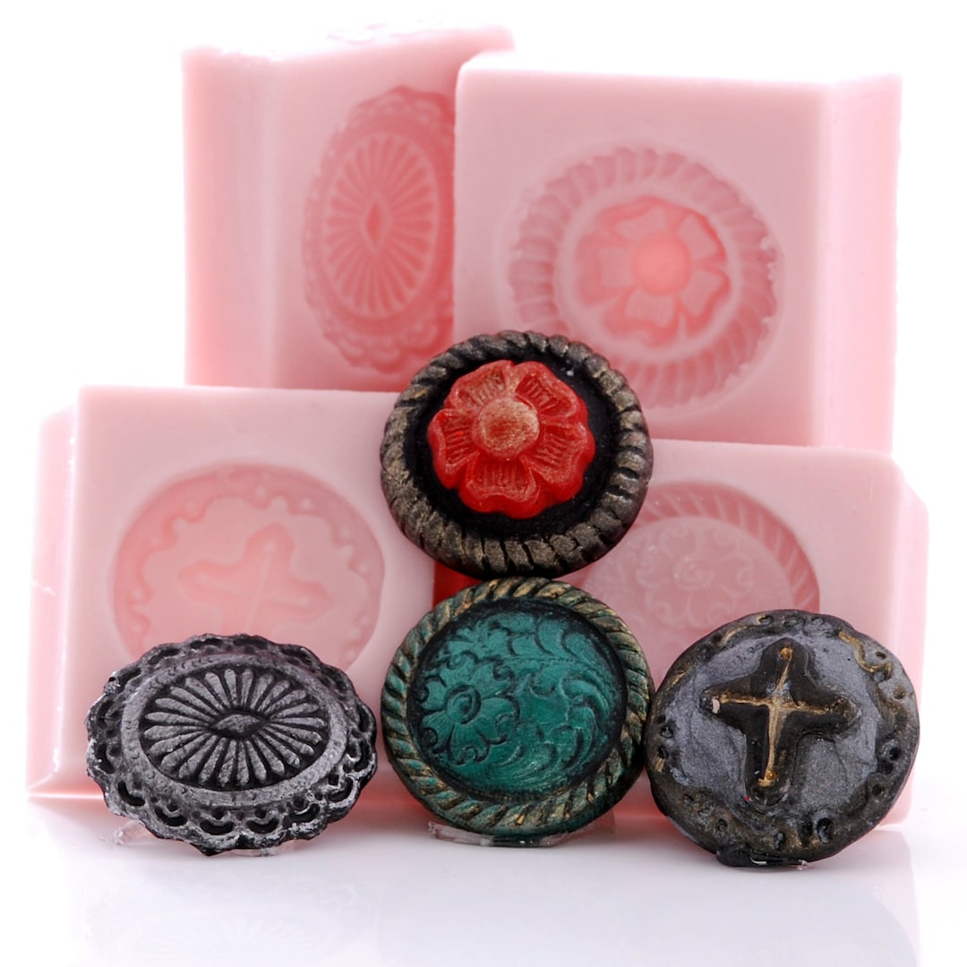 Concho Western Silicone Mould Mold Set 4 Flexible Food Safe Craft Molds ...