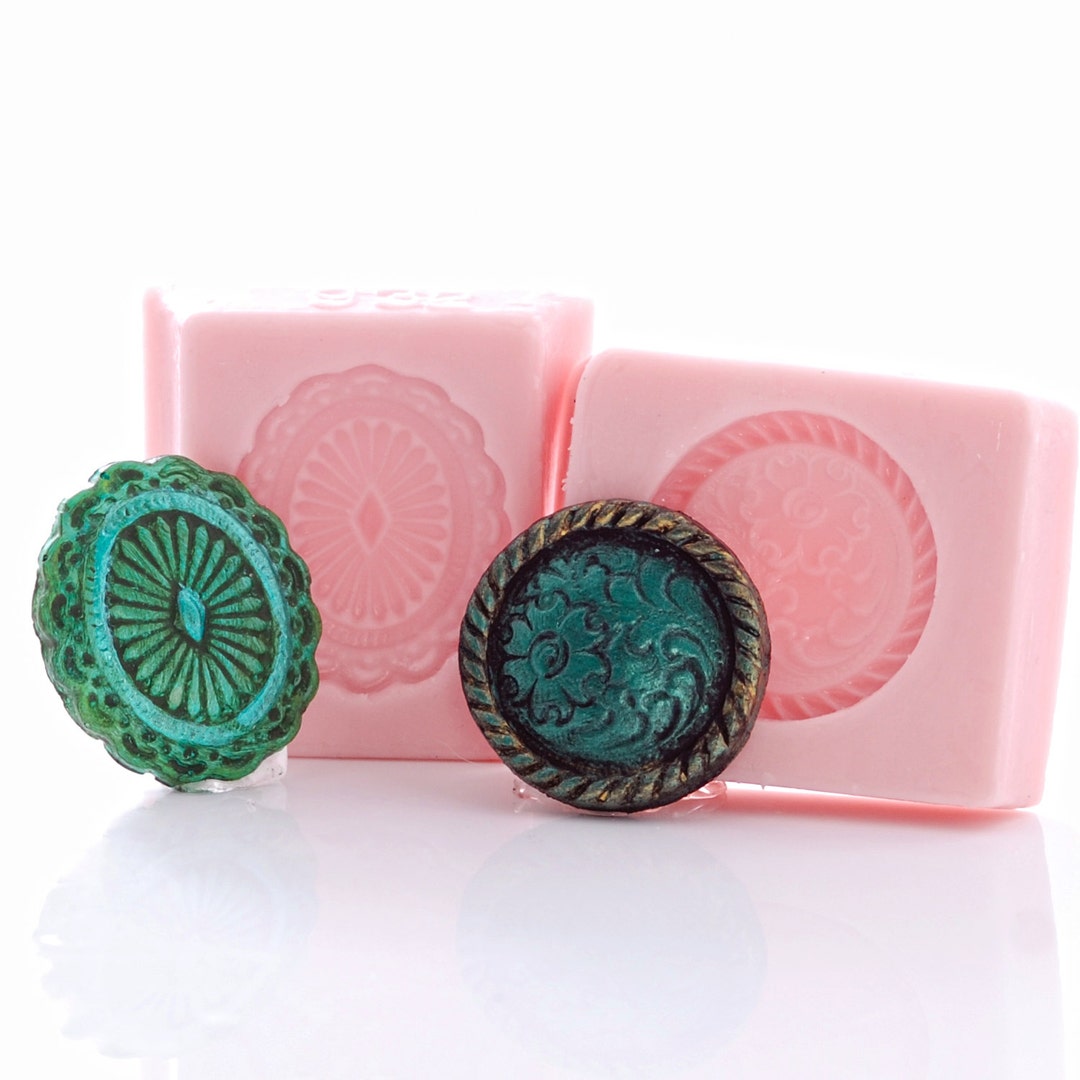 Flexible Silicone Western Concho Moulds Molds Cake Deocrating Jewelry ...
