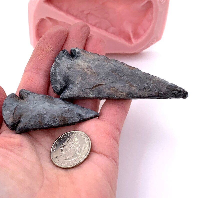 Arrowhead silicone mold create two arrow heads food safe | Etsy