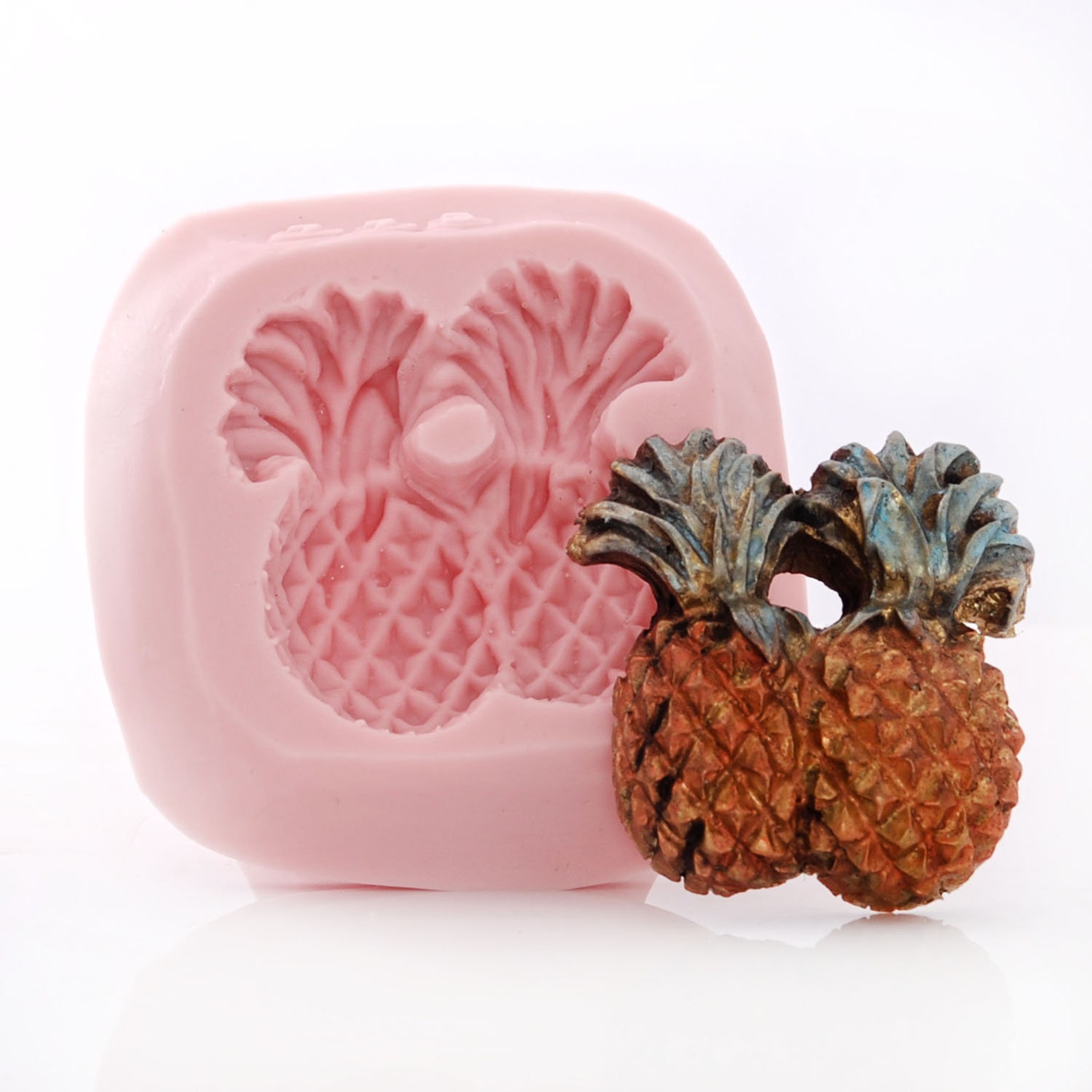 Pineapple Mold Silicone Flexible Easy to Use Fondant, Chocolate, Candy ...