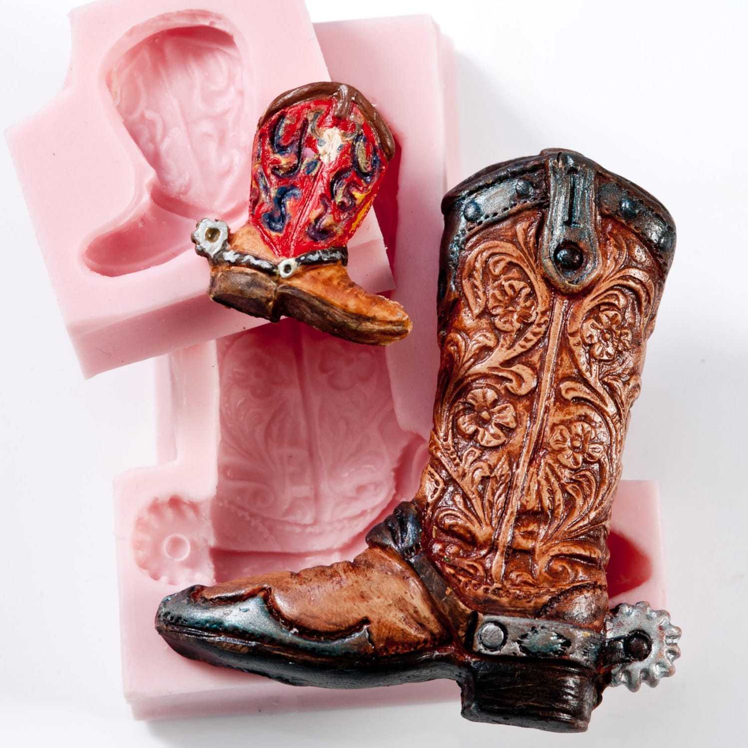 Cowboy Boot Silicone Mold Set - Resin Jewelry Mold - Soap Mold - Craft ...