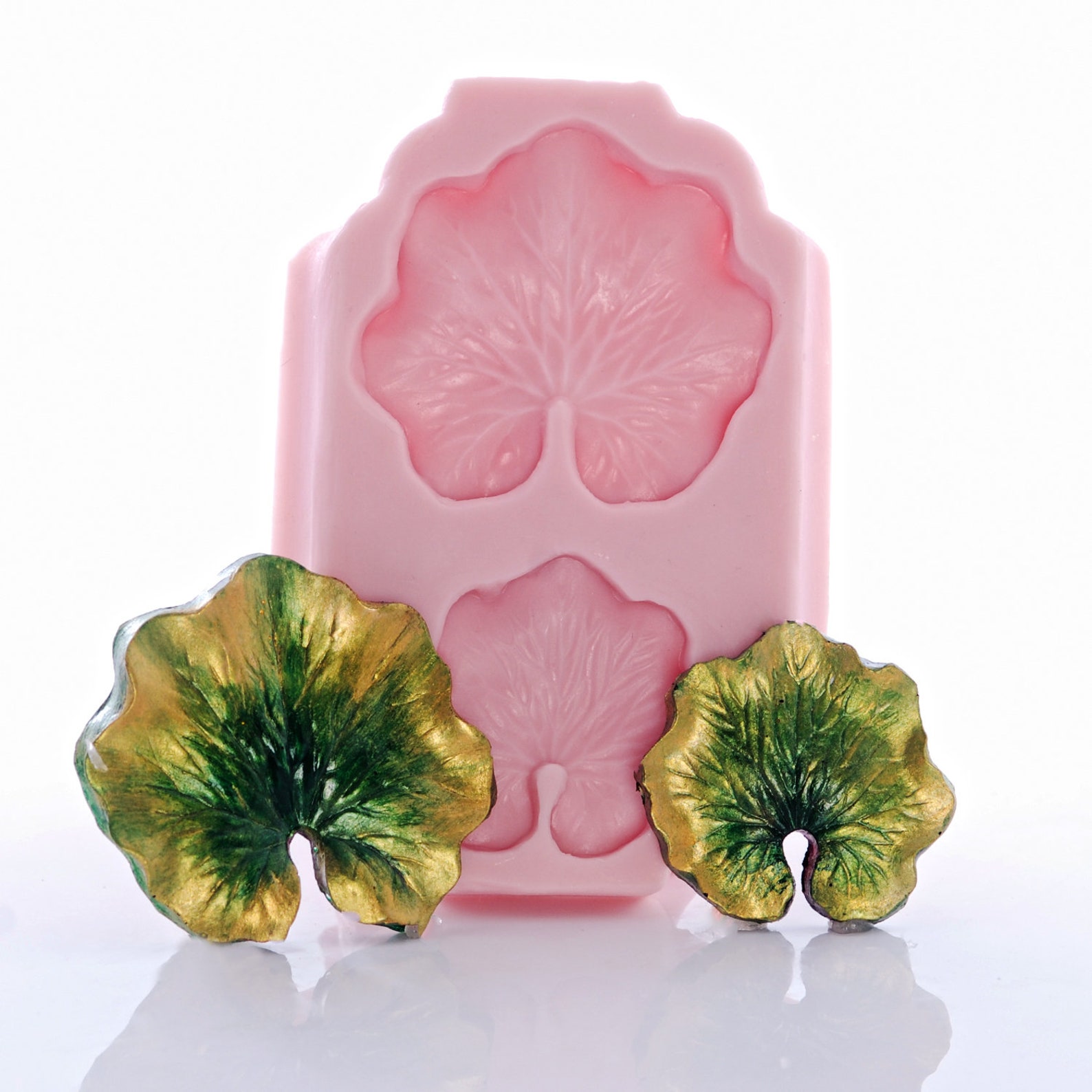 Mold Silicone Lily Pad Leaf Mould - Food Safe Fondant Mold - Chocolate ...