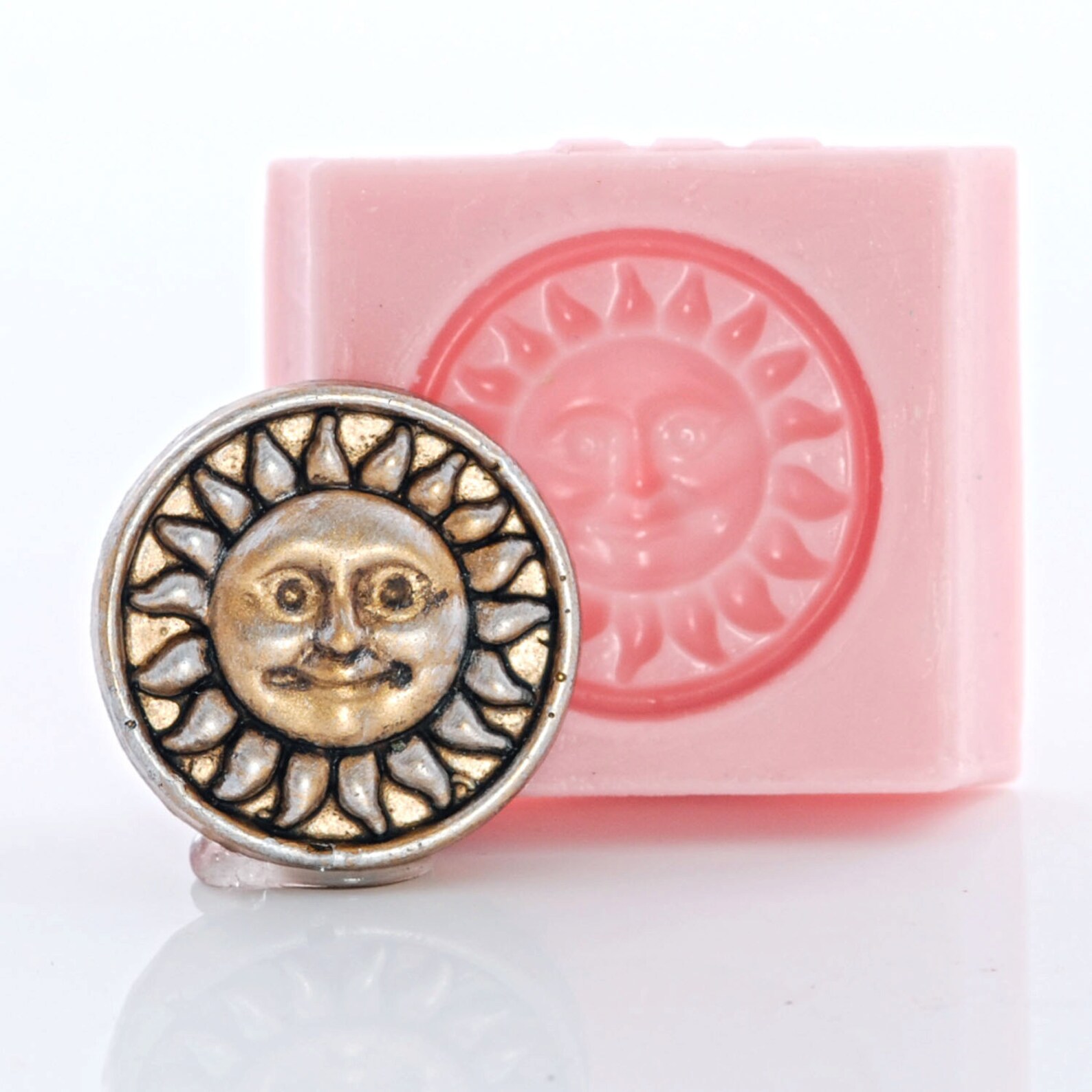 Silicone Mold Smiling Sun Mold Sunshine Mold Sun Face - Etsy