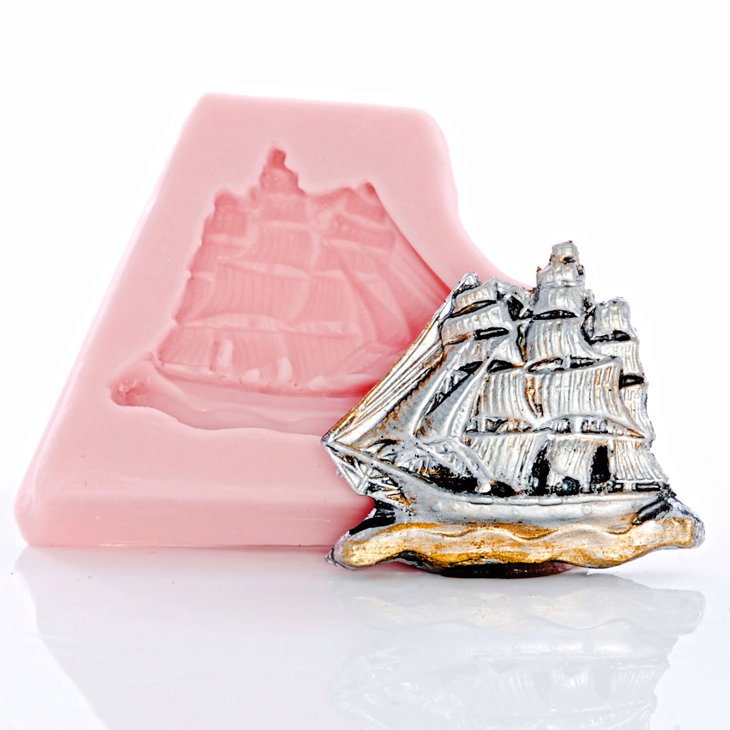Silicone Mold Ship - Sail Boat Pirate Ship Silicone Mould - Jewelry ...