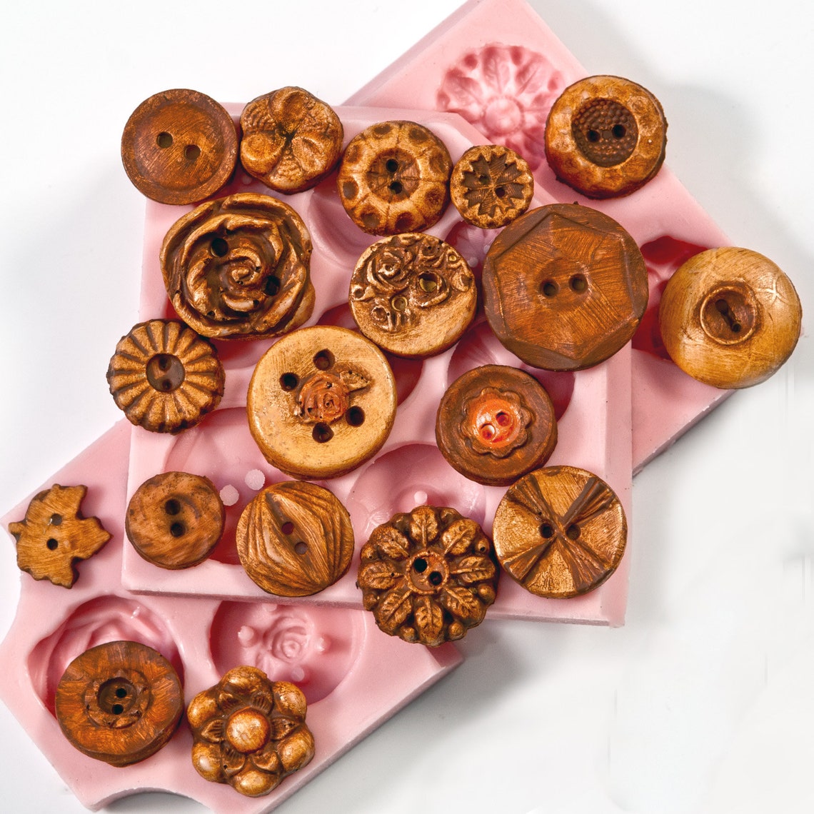 Button Molds - Set of 3 Molds - Candy Buttons - Edible Buttons - Food ...