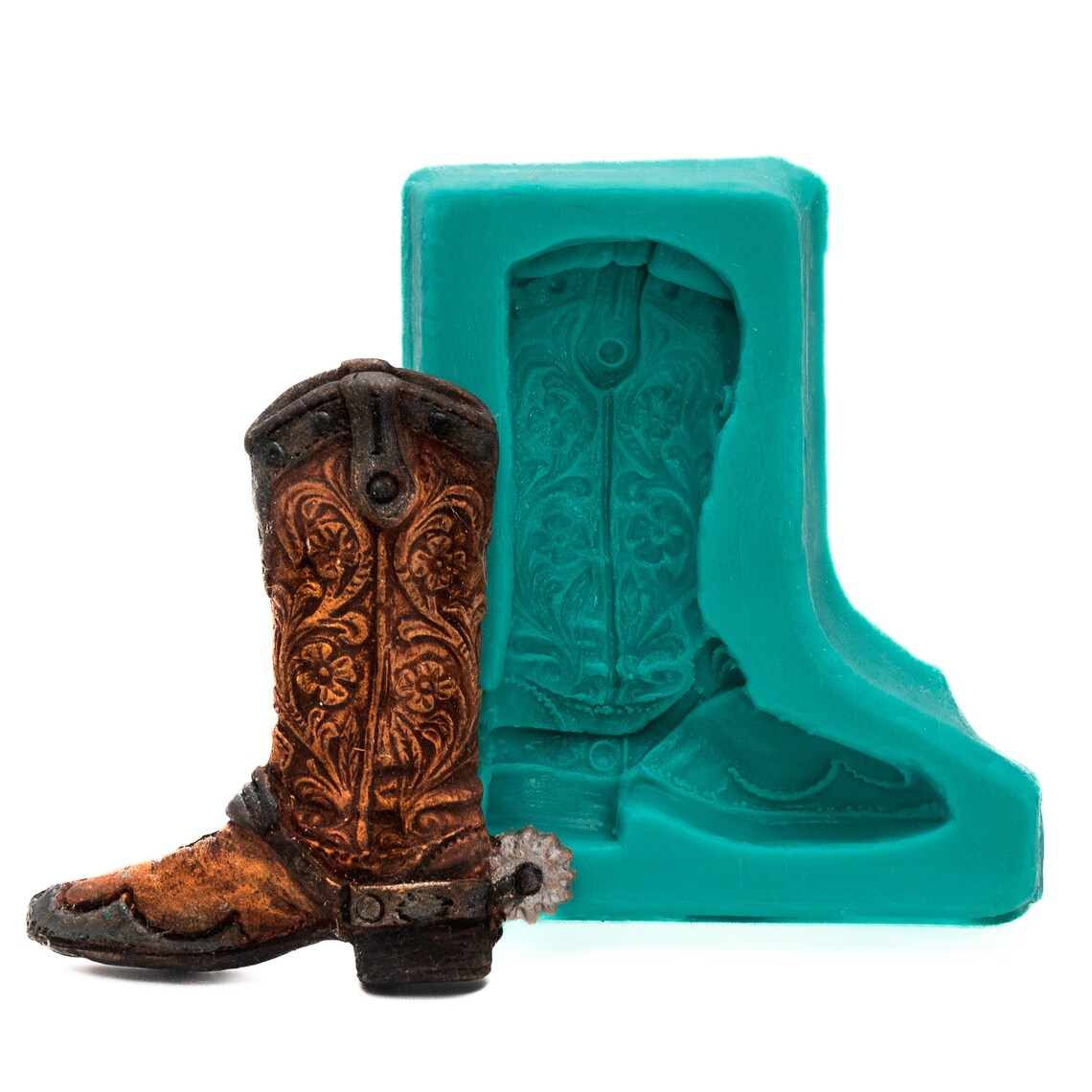 Cowboy Boot Silicone Mold - Fondant, Chocolate Mold - Soap Mold ...