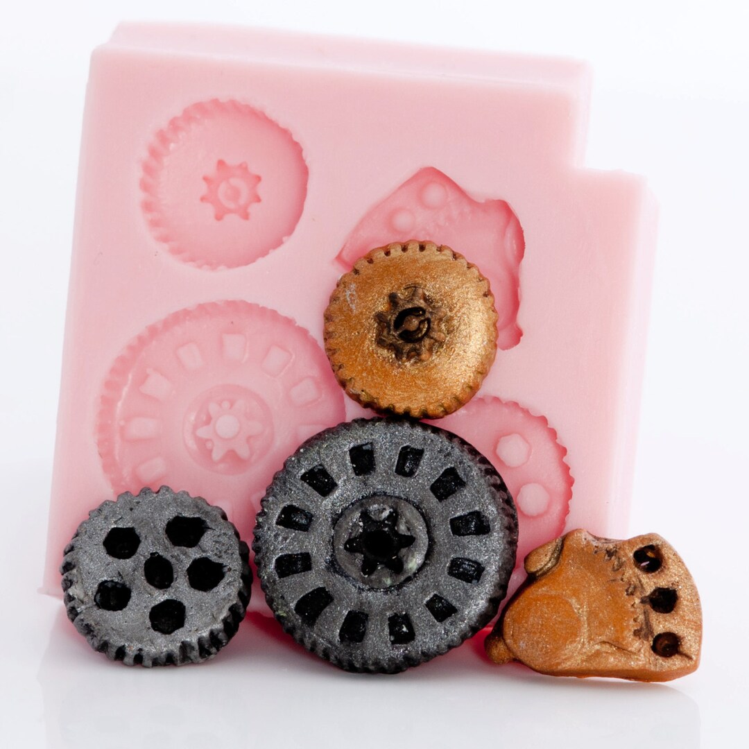 Gears Steampunk Mold Gothic Jewelry DIY Resin Clay Moulds - Scrapbook ...