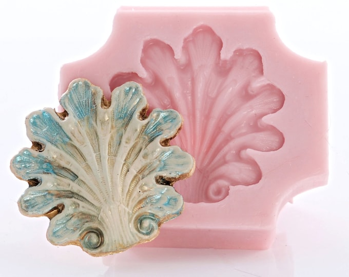 Shell Medallion Silicone Mold Fondant Chocolate Cream Cheese | Etsy