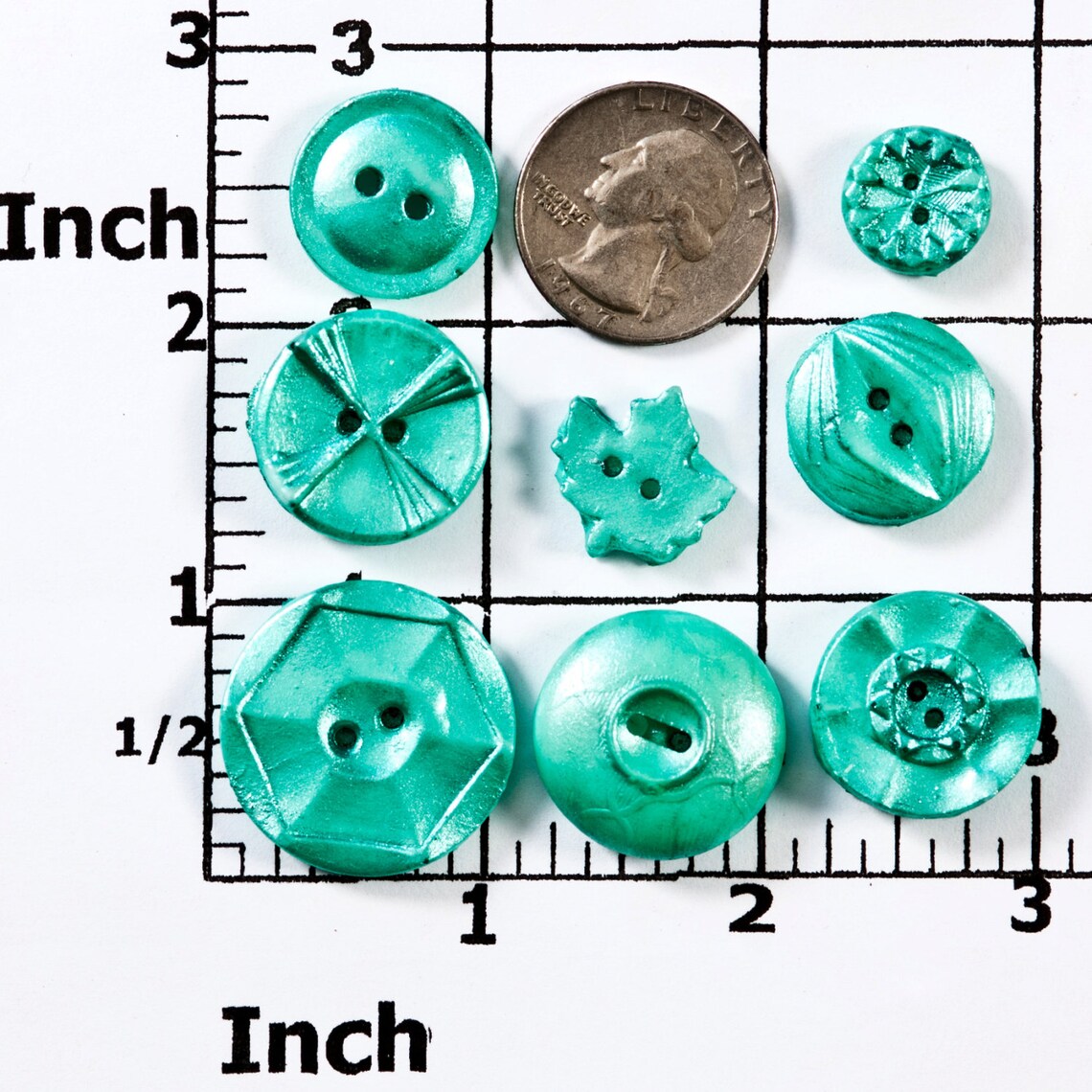 Vintage Button Mold - Makes 8 Buttons - Resin Button Mold - Glass ...