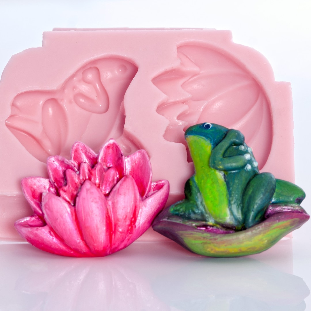 Mold Silicone - Frog and Lily Pad Mould - Food Safe Fondant Mold ...