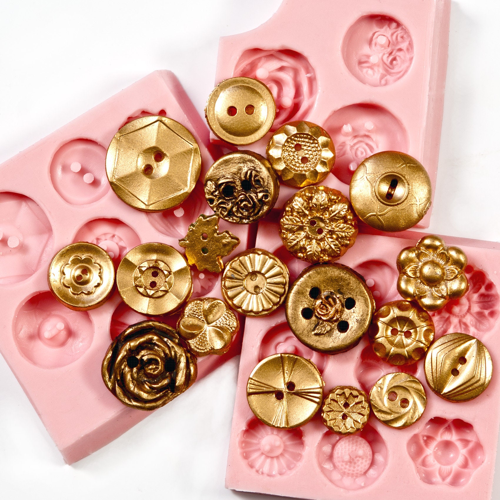 Button Molds - Set of 3 Molds - Candy Buttons - Edible Buttons - Food ...