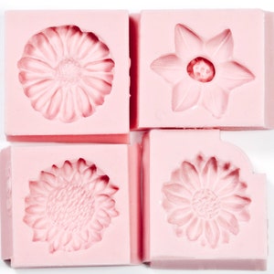 Four Spring Flower Silicone Molds for Use With Candy Melt, Polymer Clay ...