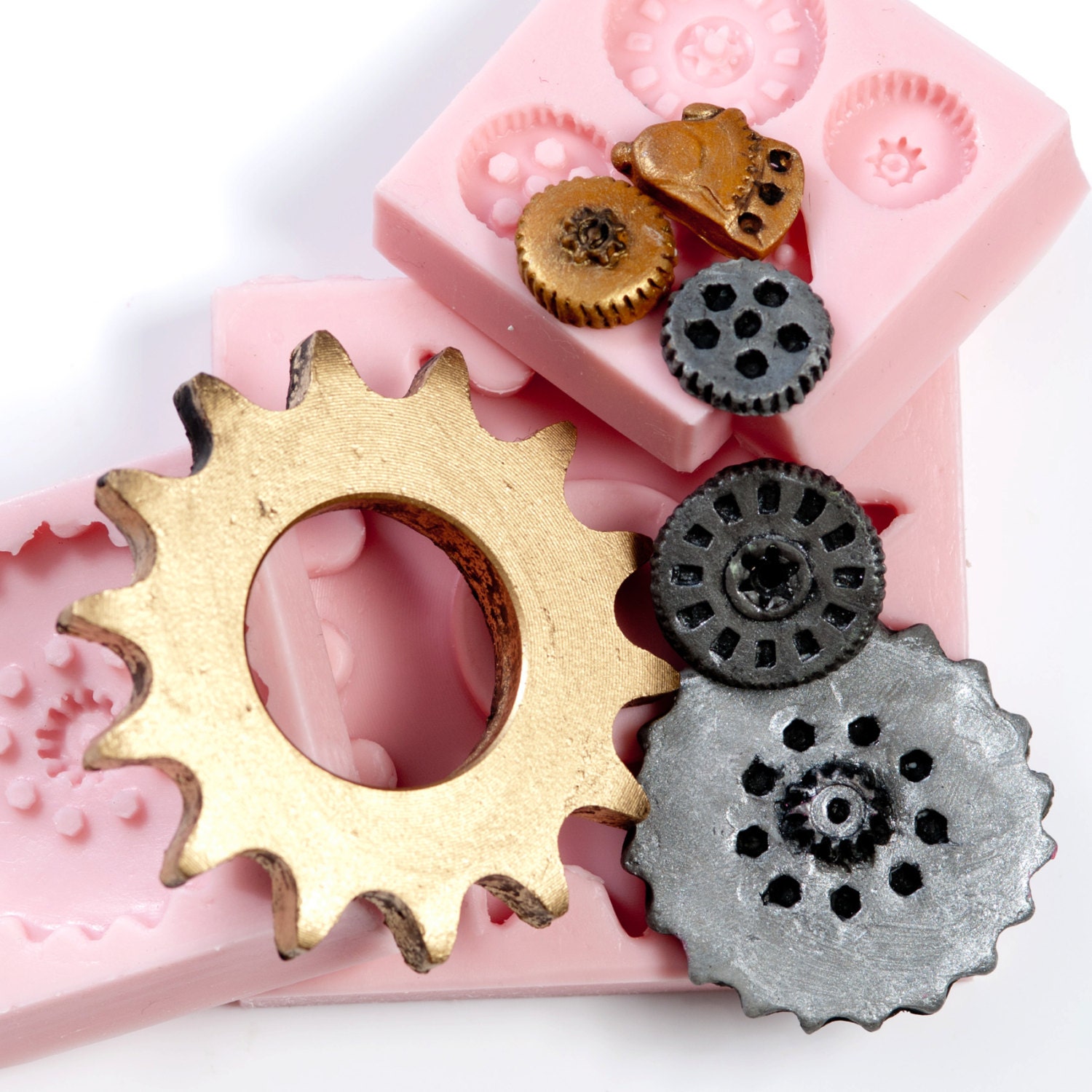 Gothic Gear Molds Steam Punk Silicone Molds Set of 3 | Etsy