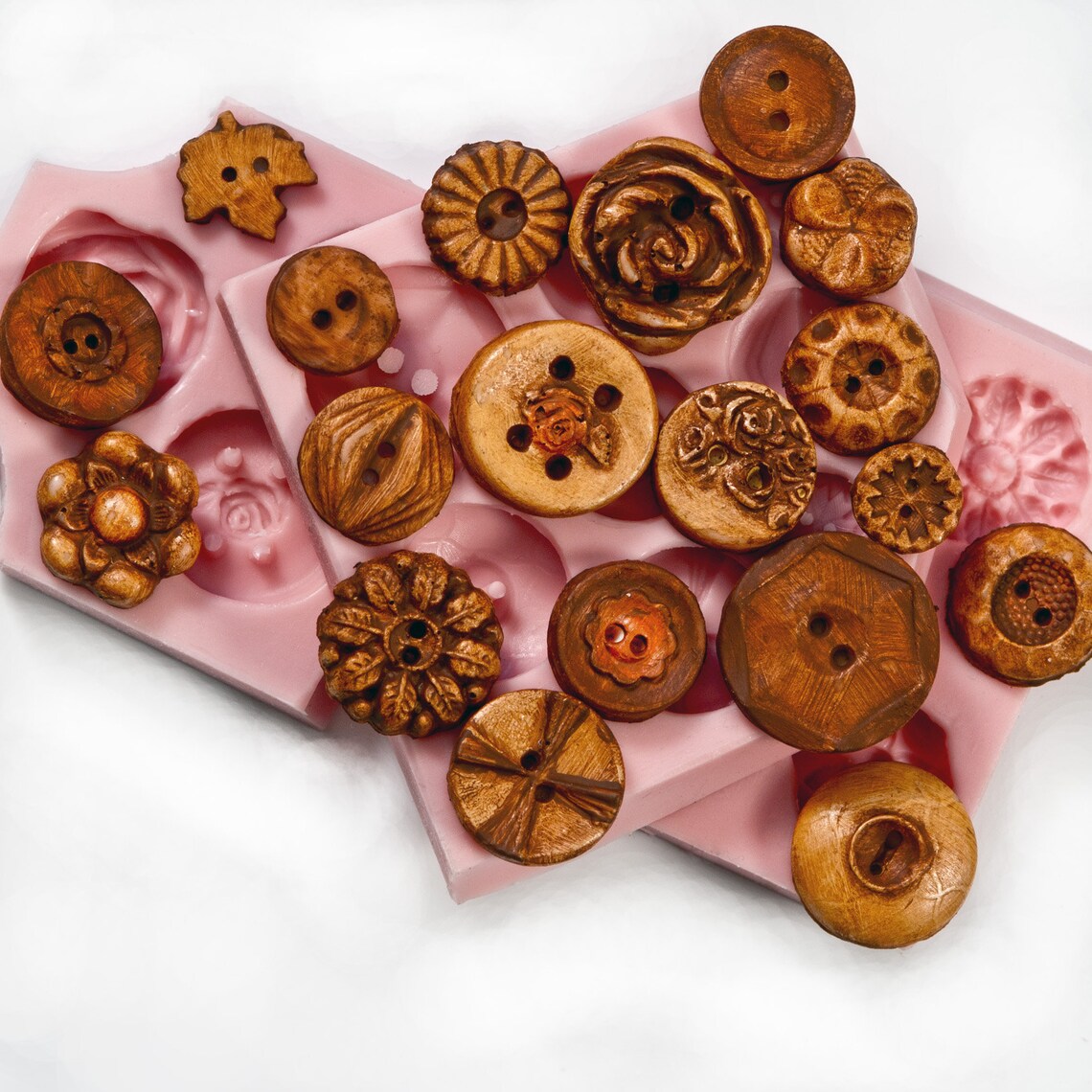 Button Molds - Set of 3 Molds - Candy Buttons - Edible Buttons - Food ...