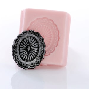 Silicone Concho Mold Cabochon Jewelry Polymer Clay Metal Clay Resin ...