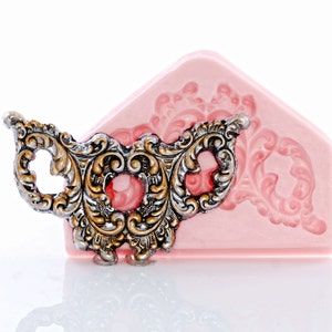 Silicone Mold Victorian Scroll Mold - Food Safe Fondant Chocolate Sugar ...