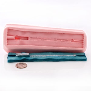 Large Zipper Silicone Mold - Food Safe Mold Fondant Candy Chocolate ...