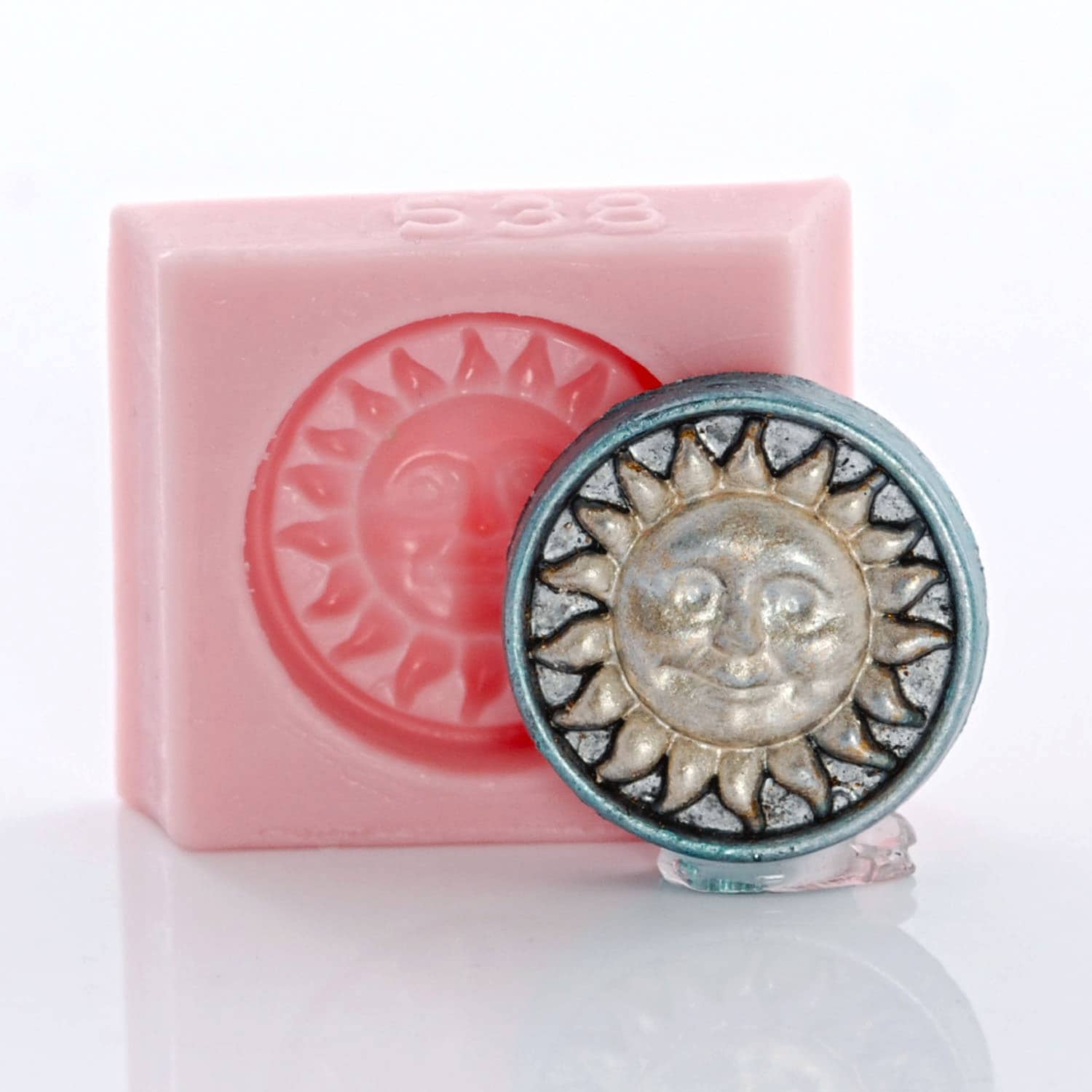 Silicone Mold - Smiling Sun Mold - Sunshine Mold- Sun Face Button Mold ...