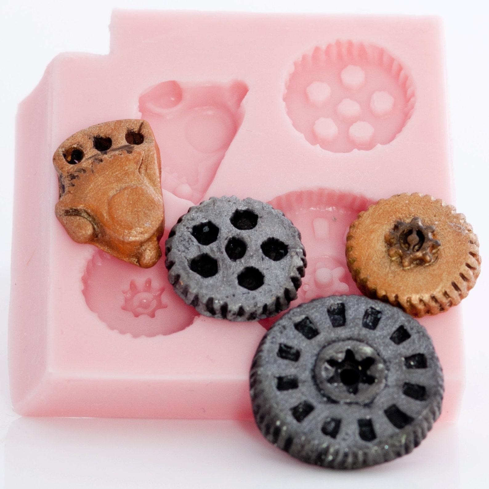 Gears Steampunk Mold Gothic Jewelry DIY Resin Clay Moulds - Scrapbook ...