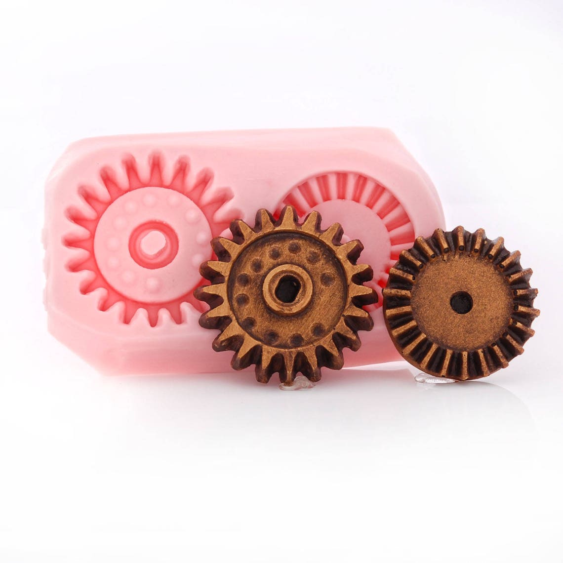 Silicone Steampunk Gear Mold Easily Make Two Fondant, Chocolate Candy ...