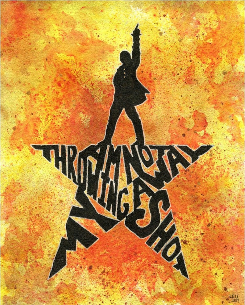 Hamilton Word Art Watercolor Print - Etsy