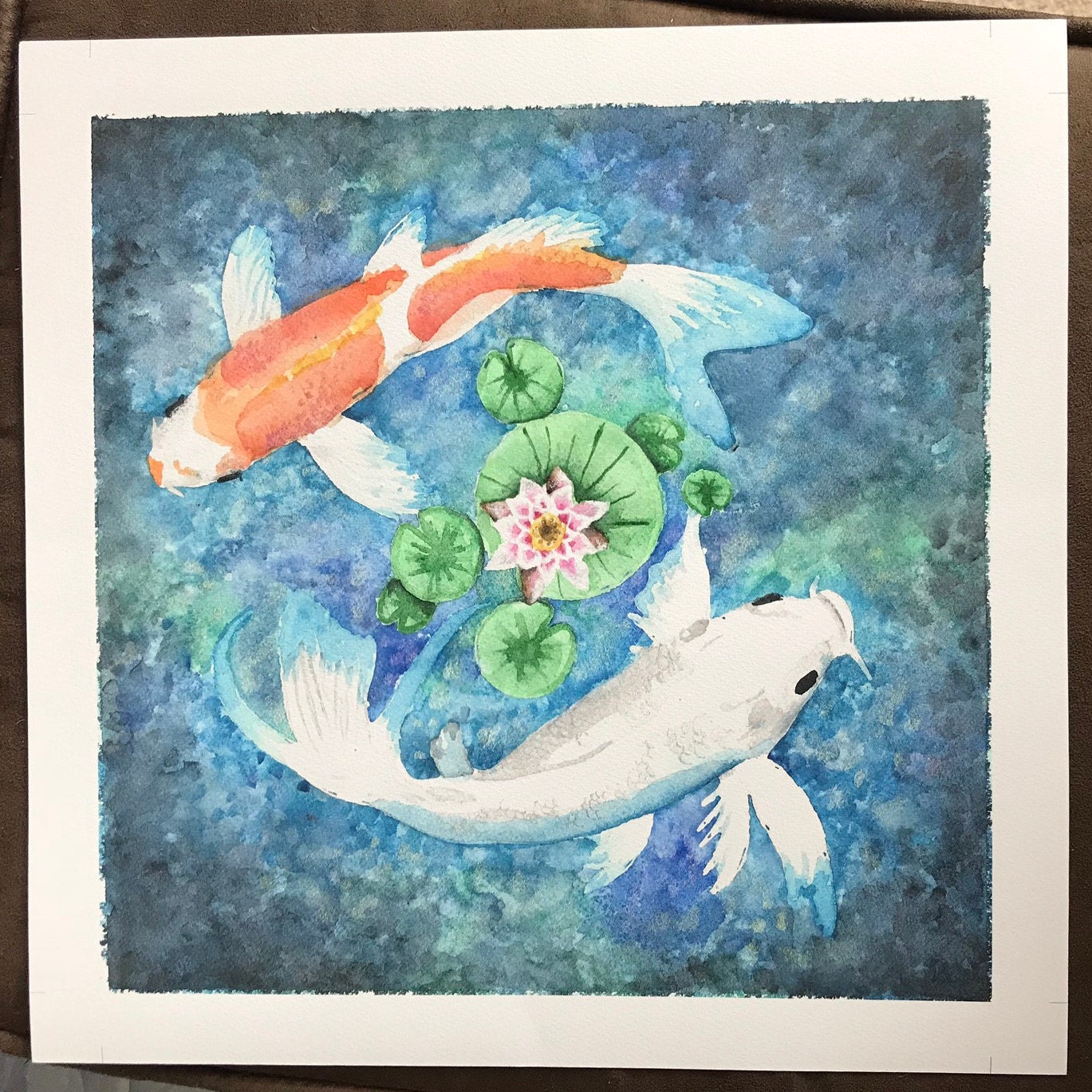 Koi Watercolor Print Etsy