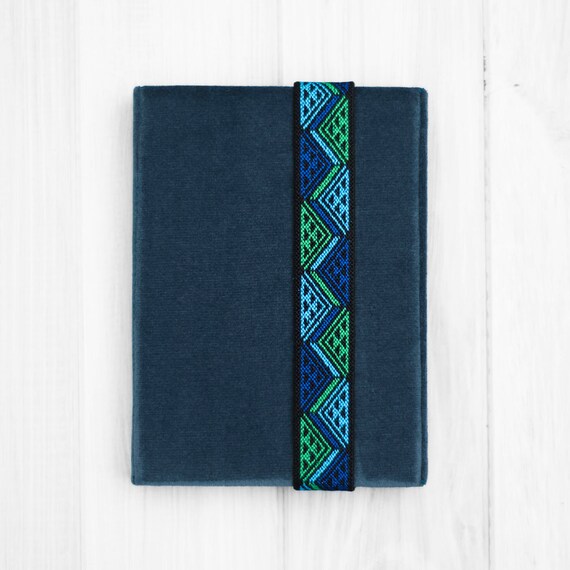 Paperwhite Cover Blue Kindle Case Velvet Elastic Strap - Etsy UK