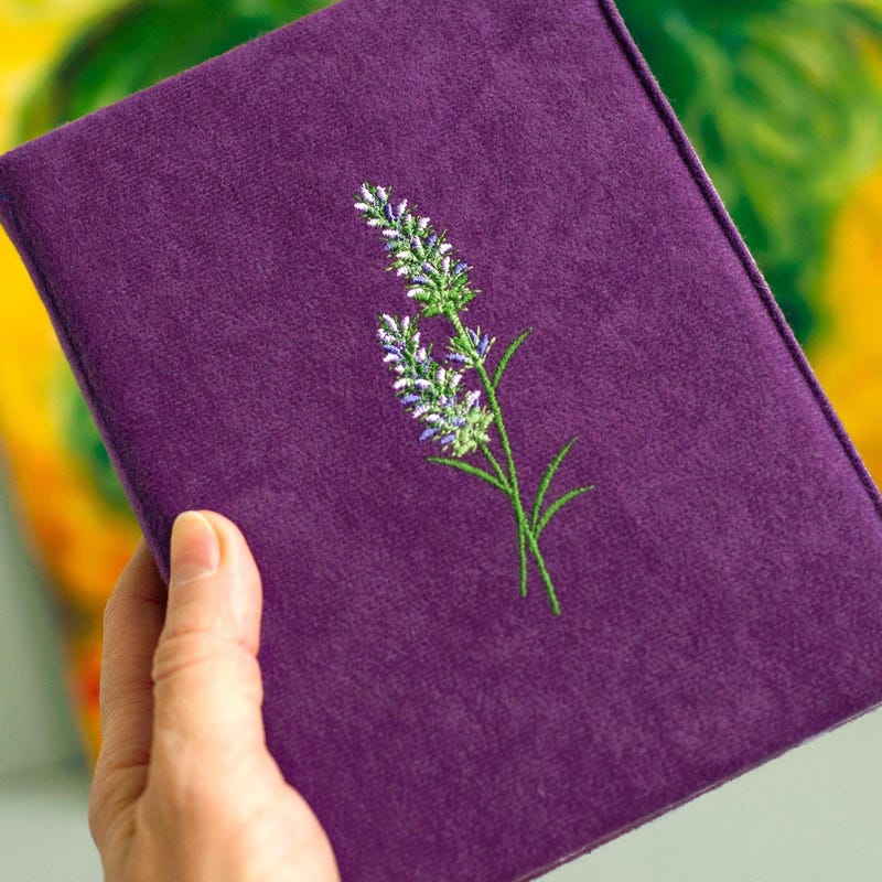 Purple Embroidered Kindle - Etsy