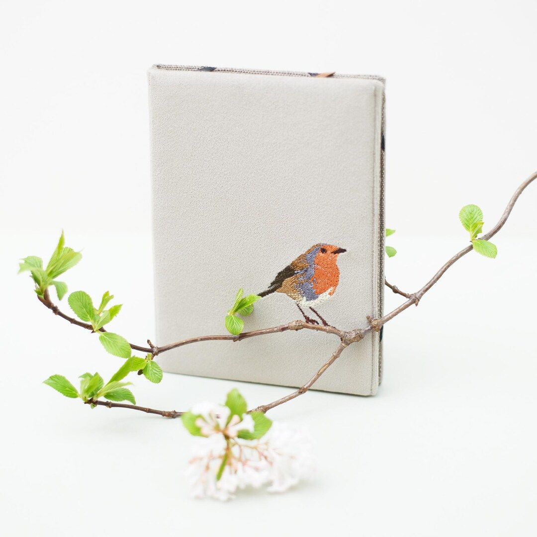 Robin Bird Kobo Case: Grey Velvet Handmade Reader Gift - Etsy