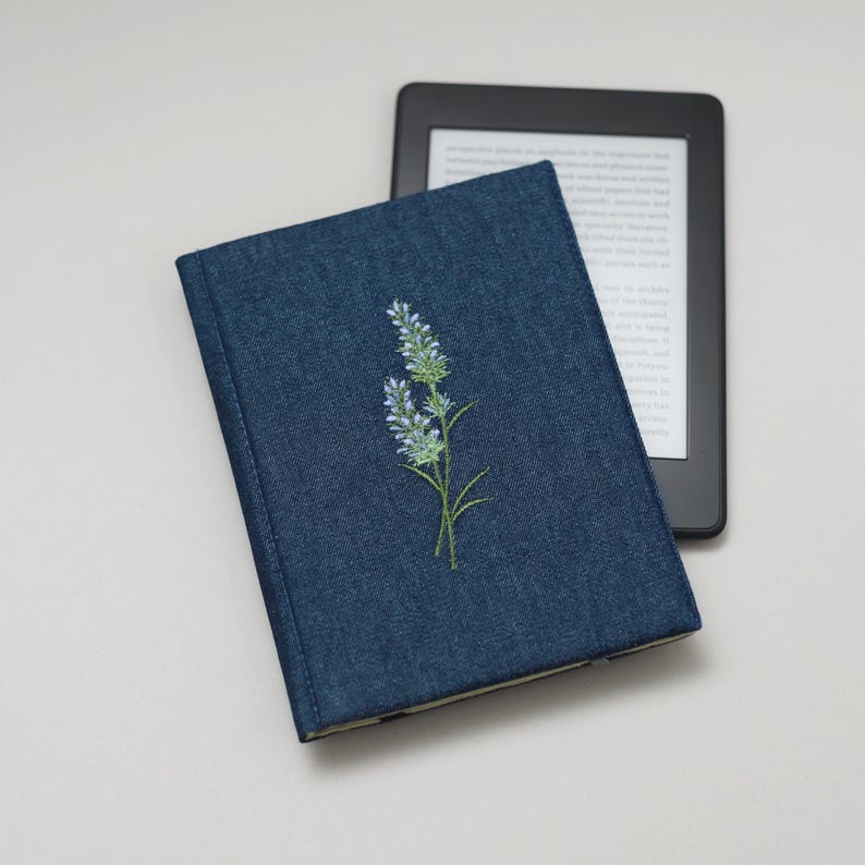 Lavender Denim Kindle Cover Handmade Fabric Case for Paperwhite Scribe ...