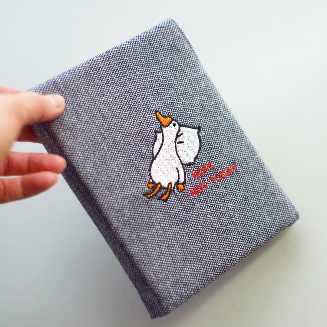 Silly Goose Embroidered Remarkable Cover, Tweed Book Style Case - Etsy