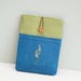 Embroidered Lavender Flower Denim Tablet Case, Green Canvas Sleeve - Etsy