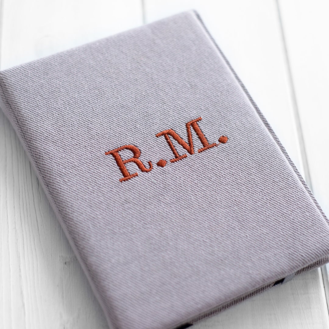 Personalized Kindle Case Embroidered Denim Scribe Cover Handmade in the ...