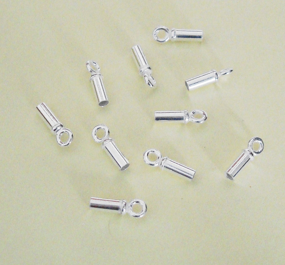 10 Pieces, Small End Caps, Sterling Silver .925, 2mm X 8mm, SCE115 - Etsy