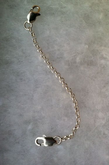 Sterling Silver Safety Chain for Bracelets / Extender Chain for ...
