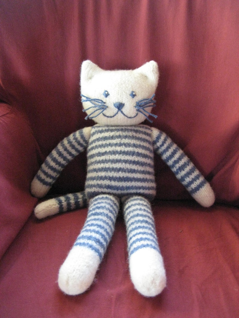 Plush Felted Kitty PDF Knitting Pattern, Cat Stuffed Toy, Plushie, Easy ...