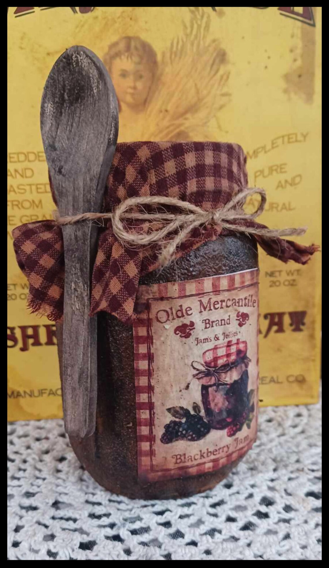 Handmade Pantry Distressed VERY Primitive Rustic Farmhouse Grungy ...