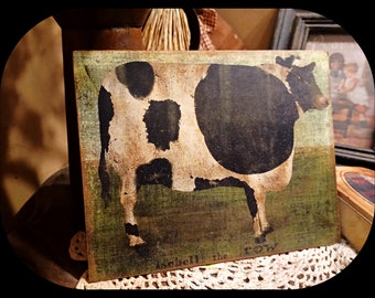 Primitive Cow - Etsy