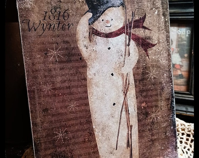 Frosty's Winter Wonderland Christmas Primitive Sign - Etsy