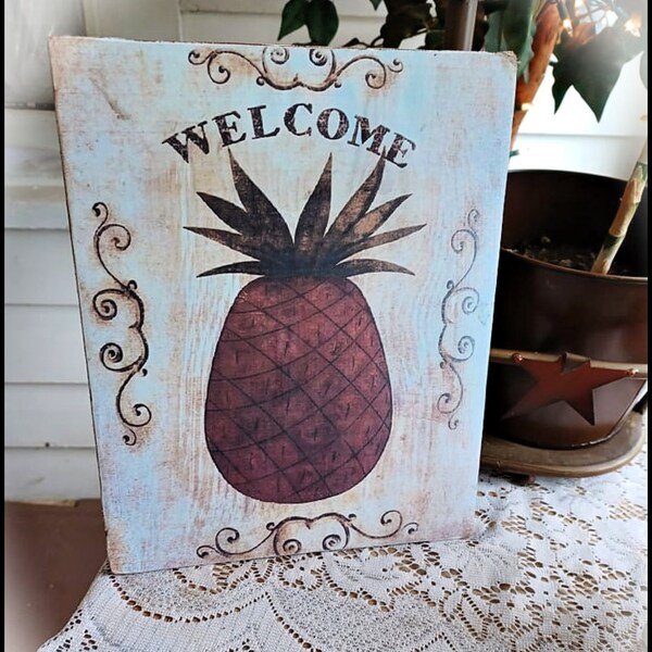 Primitive Pineapple - Etsy