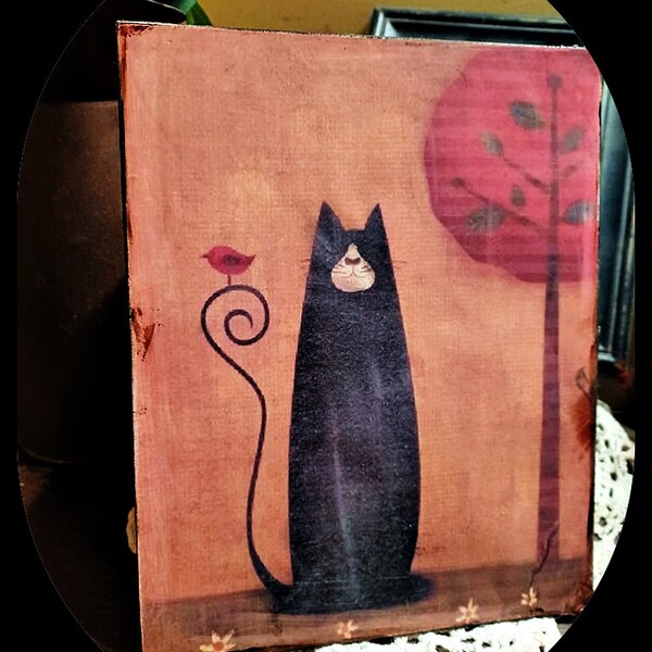 Primitive Cat - Etsy