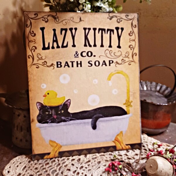 Primitive Bath Sign - Etsy