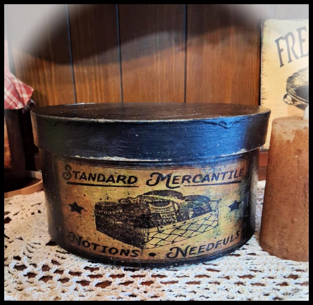 Handmade Primitive Pantry Distressed Primitive Canister Box Grungy Box ...