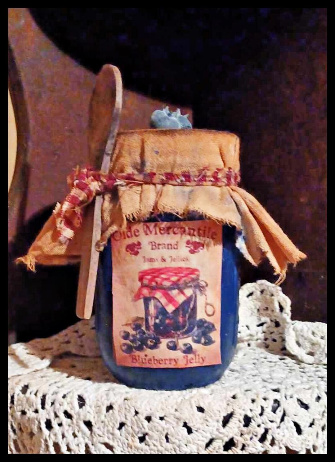 Handmade Pantry Primitive Rustic Farmhouse Grungy Distressed Pint Mason ...