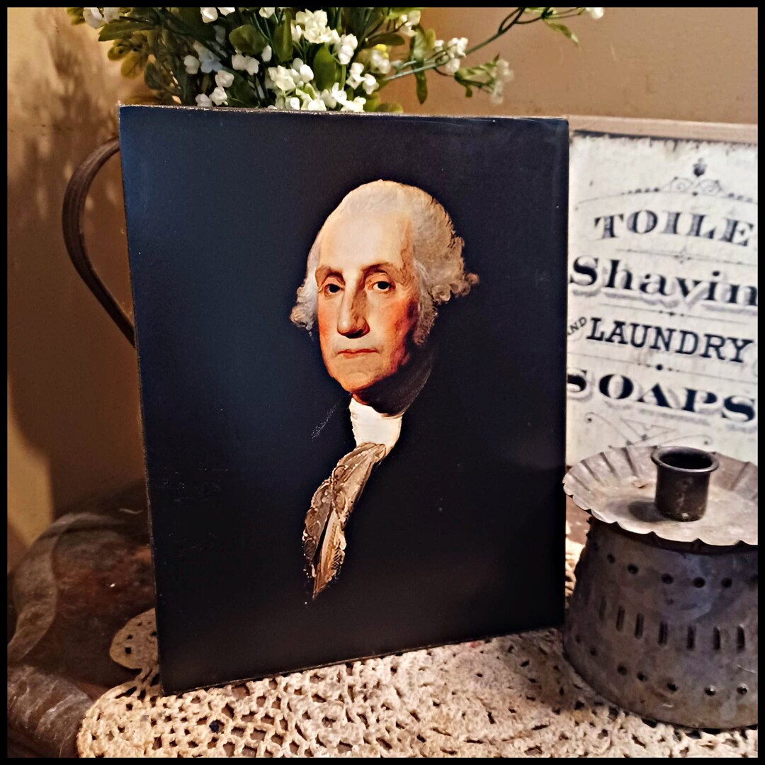 Colonial Decor Vintage Primitive Reproduction GEORGE WASHINTON - Etsy