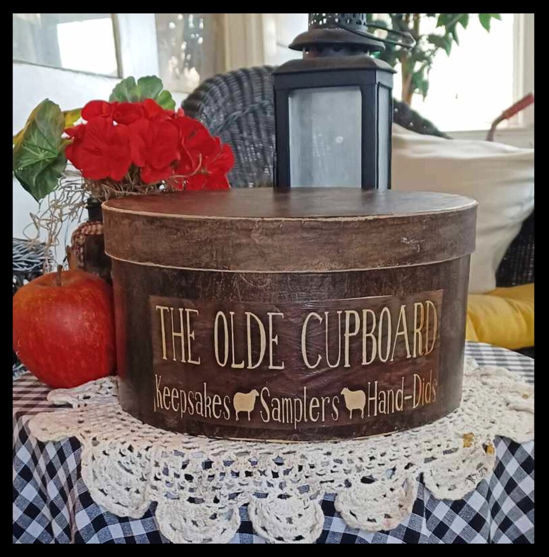 Handmade Pantry Hand Distressed Primitive Colonial Canister Box OLD ...