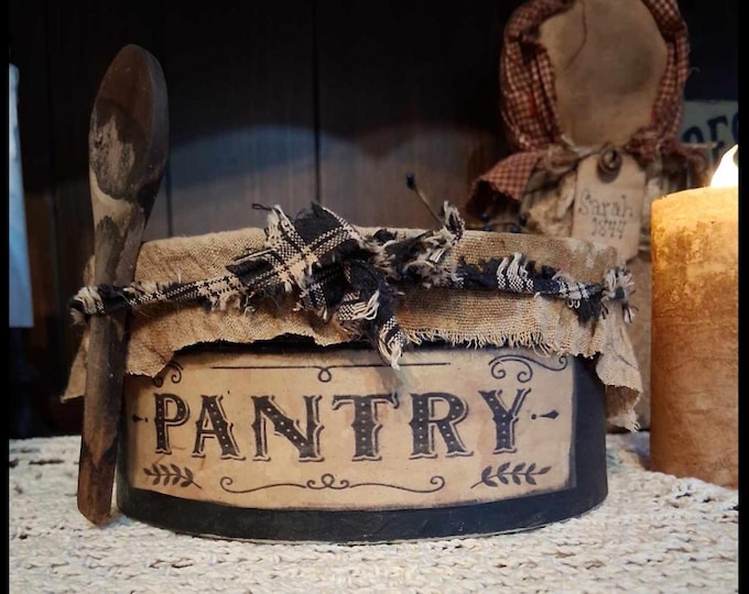 Handmade Primitive Country Pantry Hand Distressed Primitive Canister ...
